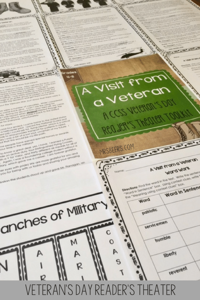 Remembering Our Veterans! ELA Lesson Ideas