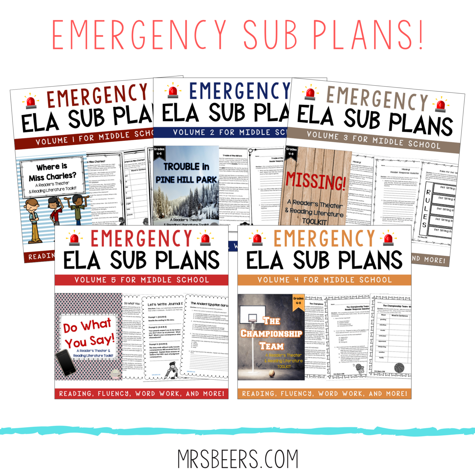 ELA Emergency Sub Plans: Don't Leave School Without Them!