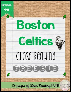 Boston Celtics ELA Reading Lesson for Middle Grades