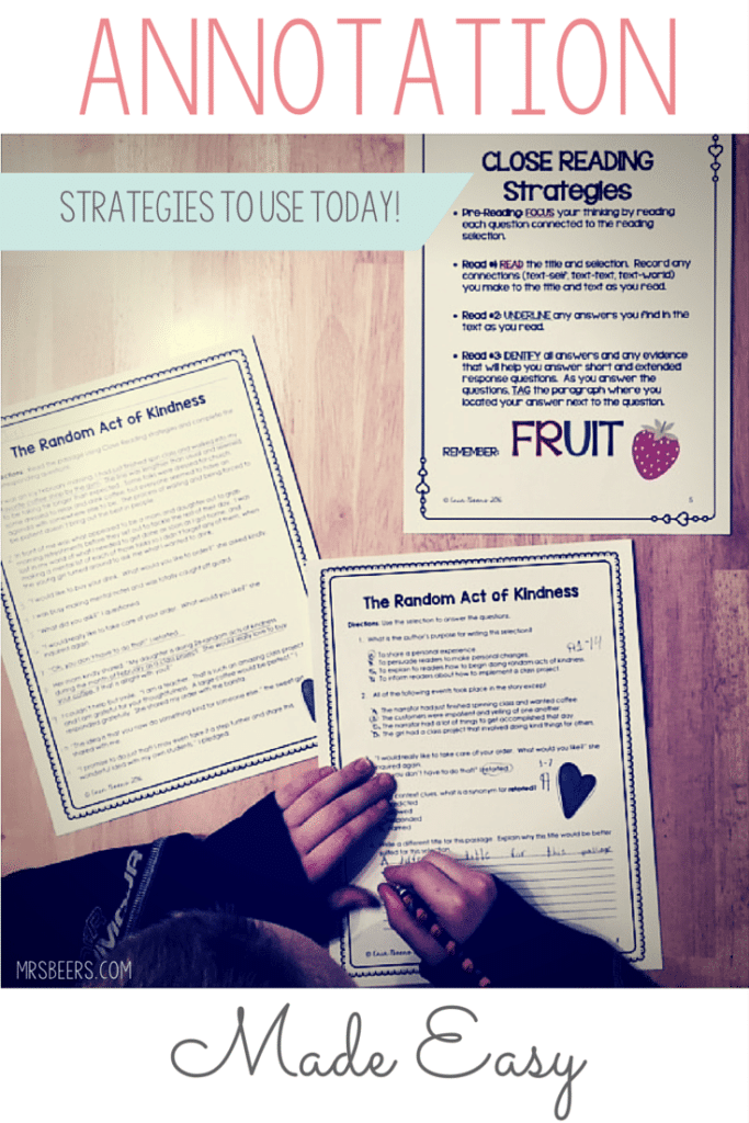 ELA Teaching Strategies - Mrs. Beers Language Arts Classroom