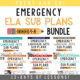 ELA Sub Plans Bundle for Grades 4-8 - Mrs. Beers Language Arts Classroom