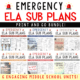 Emergency ELA Sub Plans Bundle - Mrs. Beers Language Arts Classroom