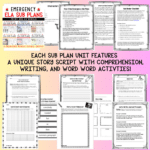 ELA Emergency Sub Plans: Don't Leave School Without Them!
