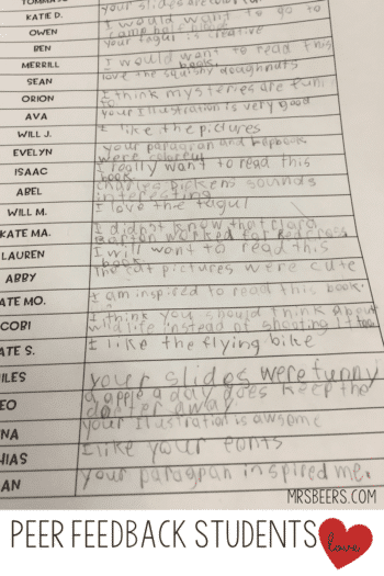 Peer Feedback Ideas for the Classroom