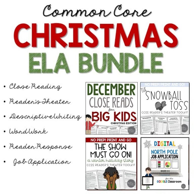 December ELA Ideas for BIG KIDS