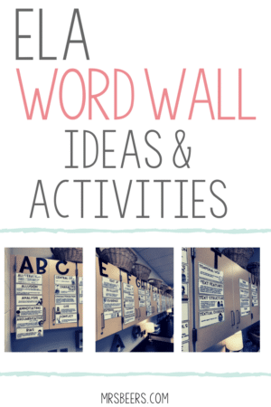 ELA Word Wall Ideas and Activities