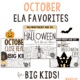 October ELA Favorites for Middle School