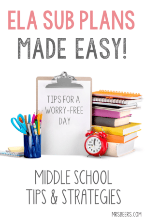 ELA Sub Plans (Made Easy!) for Middle School