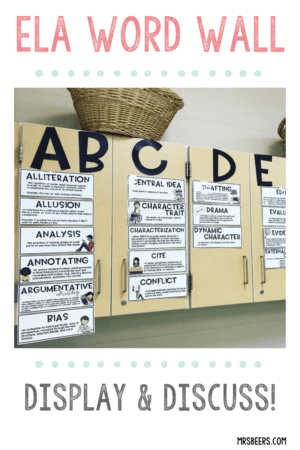 ELA Word Wall (Made Easy!) for Middle School