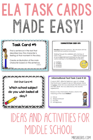 Task Cards (Made Easy!) for The Middle School Classroom