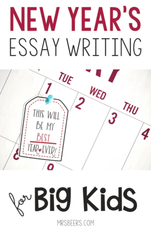 New Year's Resolution Essay Writing (MADE EASY!) for Middle School