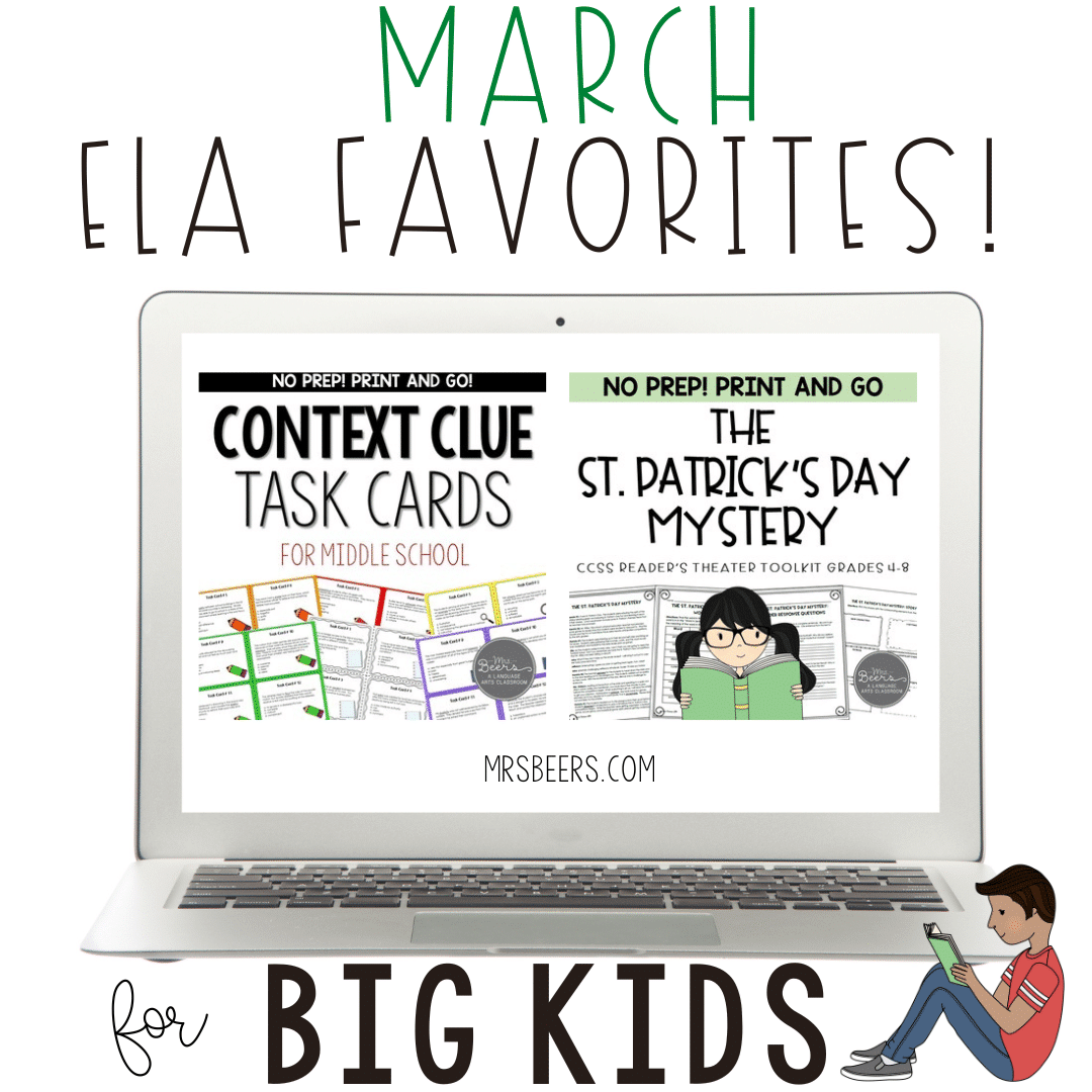 Middle School ELA Resources for March