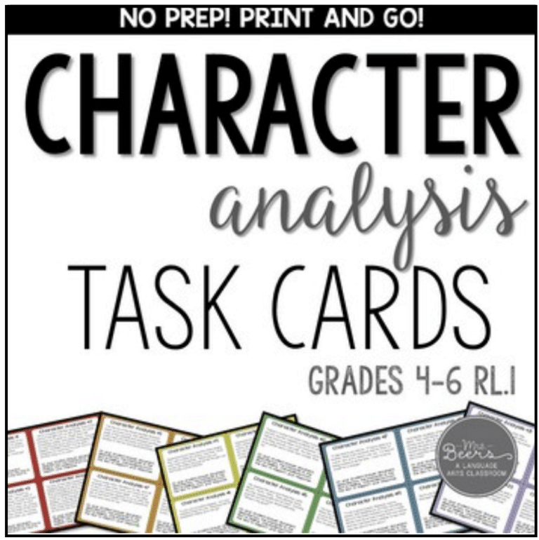 Test Prep Favorite: Character Analysis Task Cards