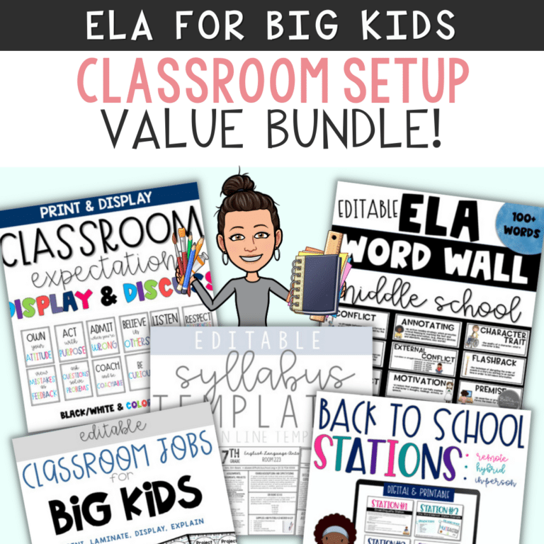 ELA Classroom SetUp Made Easier