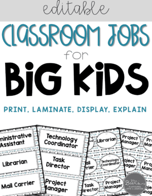 Student Helpers and Classroom Jobs