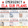 ELA Sub Plans (Made Easy!) for Middle School