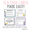 Task Cards (Made Easy!) for The Middle School Classroom