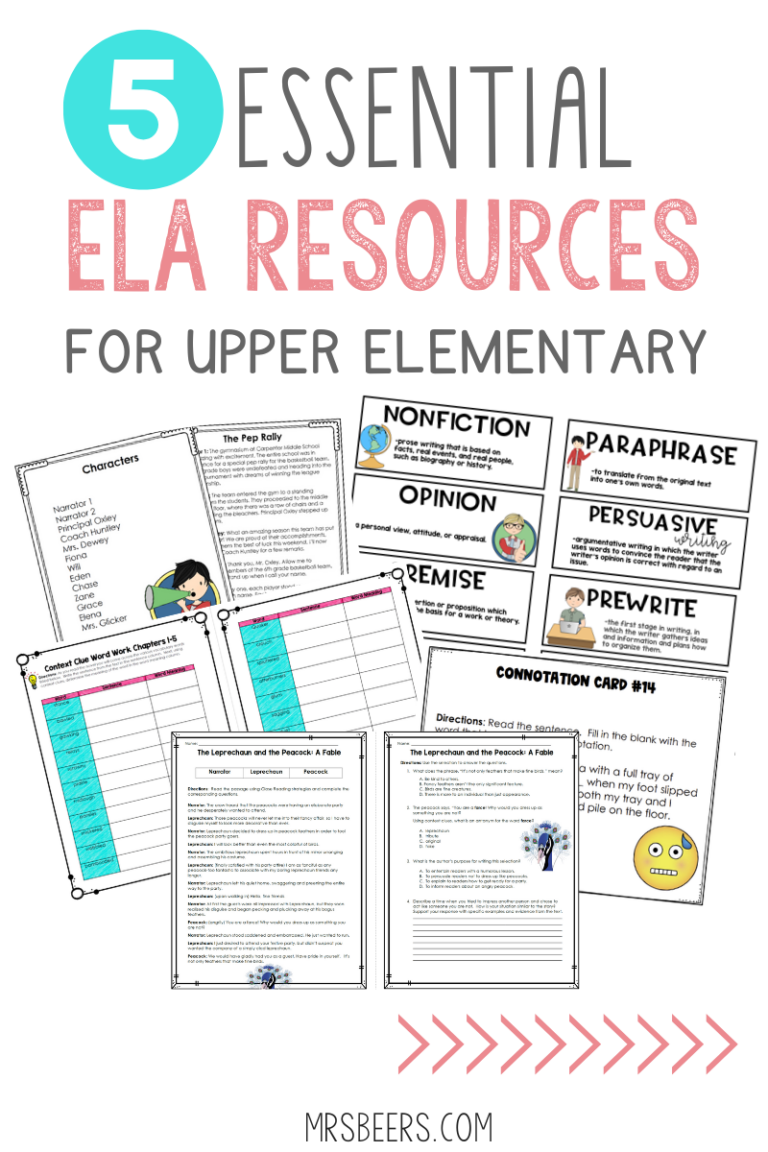 5 Upper Elementary ELA Resources and a Bonus Freebie!