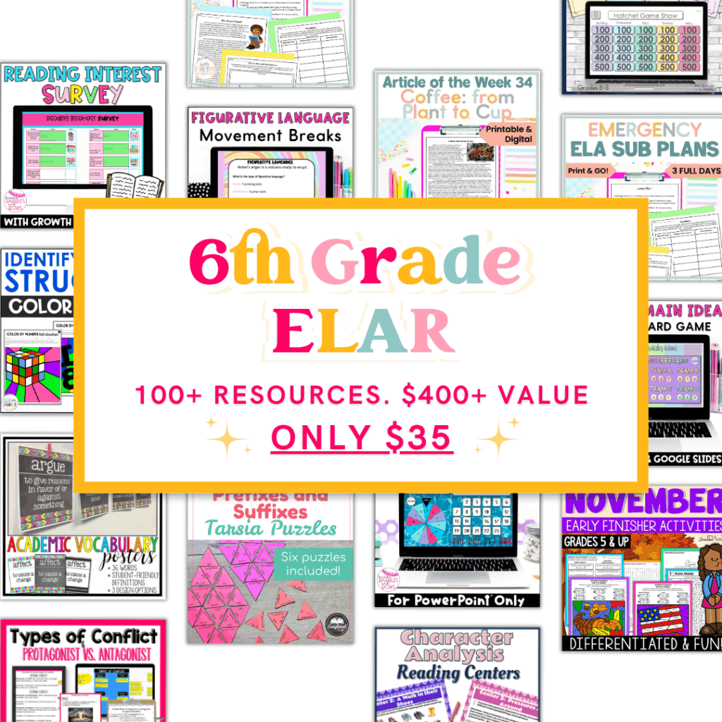Ultimate ELA Bundle Deal: Perfect for Teachers, Tutors, and Homeschool!