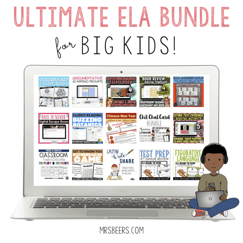 Middle School ELA Activities and Resources - Mrs. Beers Language Arts ...