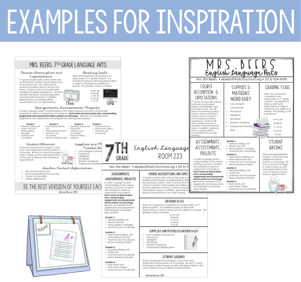 Editable Syllabus Templates for Teachers (Any Grade) - Mrs. Beers ...