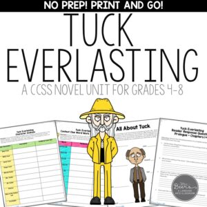 Tuck Everlasting Novel Study Activities