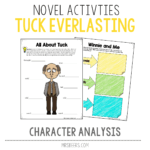 Tuck Everlasting Novel Study Activities