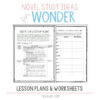 Wonder by RJ Palacio: Lesson Plans and Character Analysis Activities