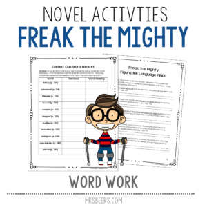 Freak the Mighty Novel Study: The Perfect Novel for Struggling Readers